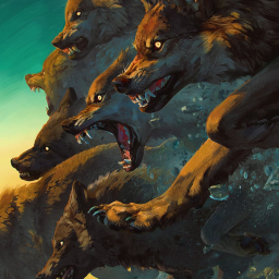 Feral dog pack | Shapes, Inc