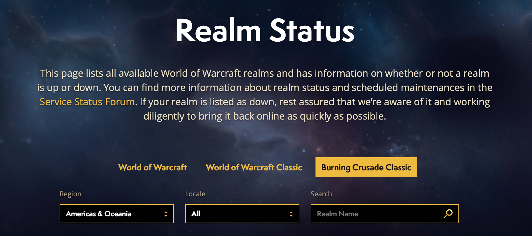 wow server status | Shapes AI